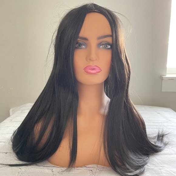 Hair | Long Straight Hair Wigs Dark Black | Poshmark
